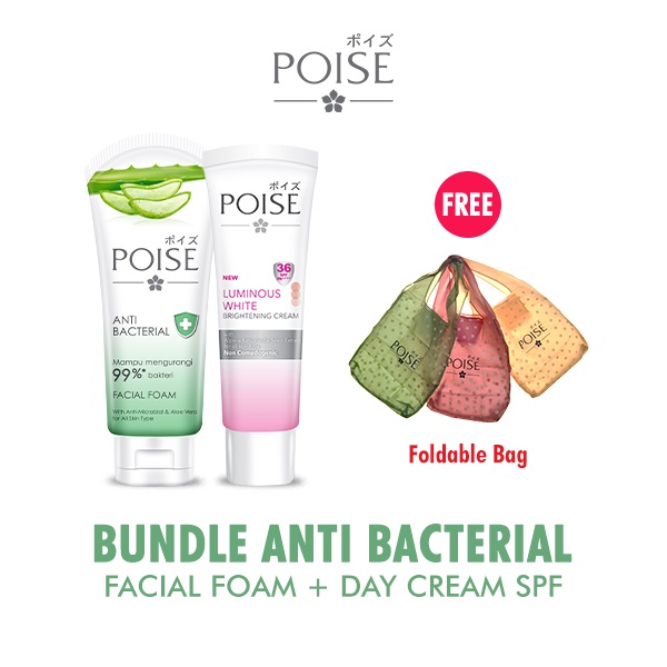 Jual Poise Facial Foam Anti Bacteria 100 gr + Poise Day Cream +SPF Tube ...