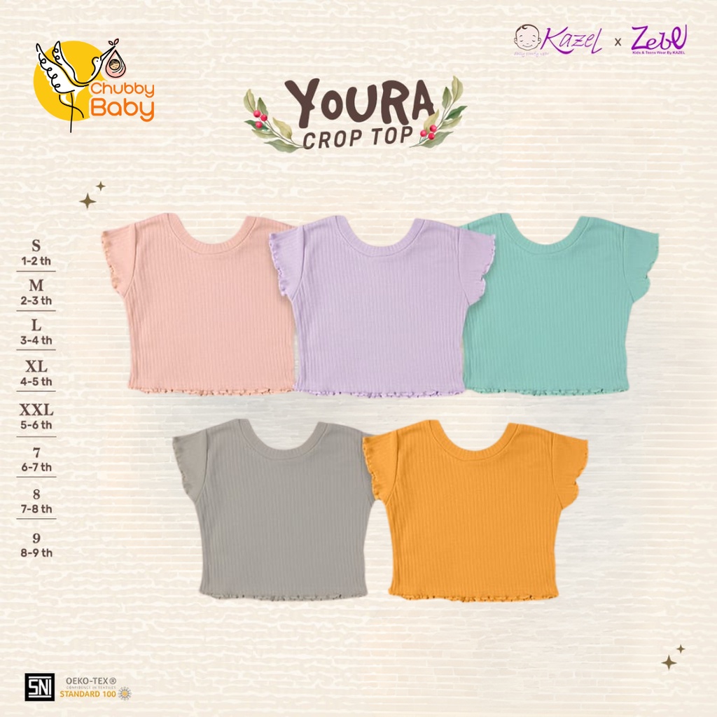 Jual Kazel x Zebe Youra Crop Top New Color (6 bulan - 12 tahun ...