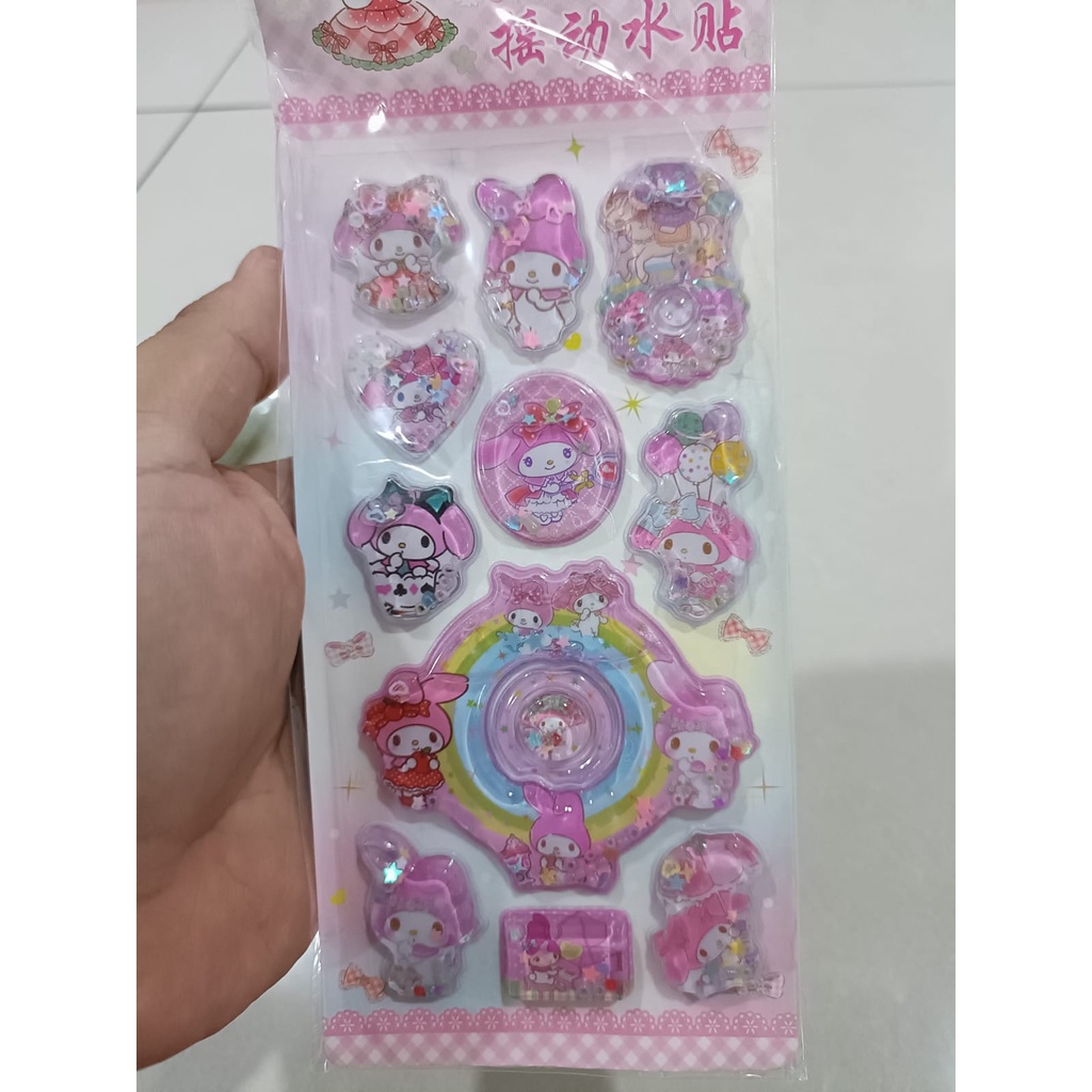 Jual BOP STICKER 3D WATER GLITTER KARAKTER 1 PAPAN SEKITAR 9 - 12 PCS ...