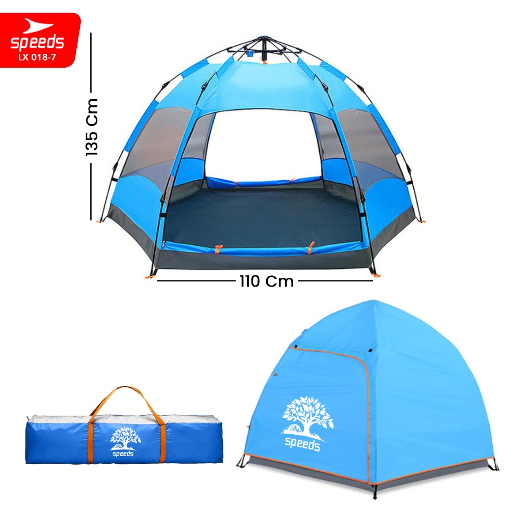 Jual SPEEDS Tenda Camping Besar Otomatis Portabel Muat 6-9 Orang 2 ...
