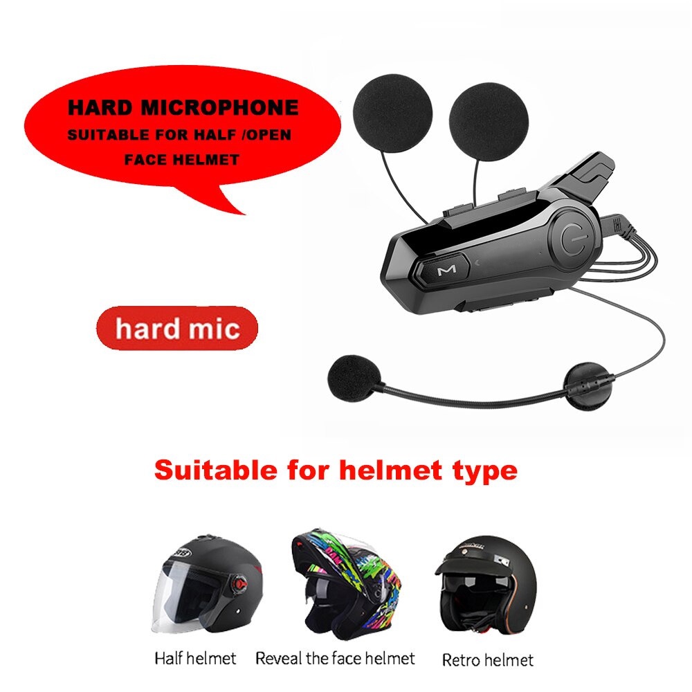 Jual Mikrofon Intercom Helm Motor Headset Helmet Bluetooth 5.0 ...