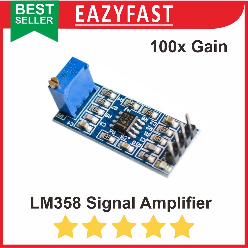 Jual LM358 Gain Signal Amplifier Module 100x 5-12v DC Penguat Sinyal ...