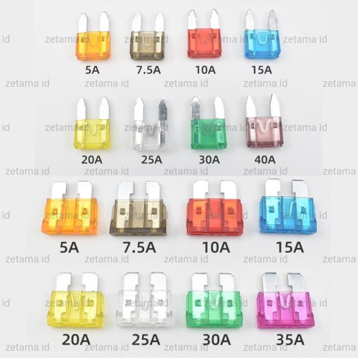 Jual Sekring Mobil Tancap Car Fuse 5A 10A 20A 30A Sekring Tancap Sekring Tusuk / Sekring Motor ...