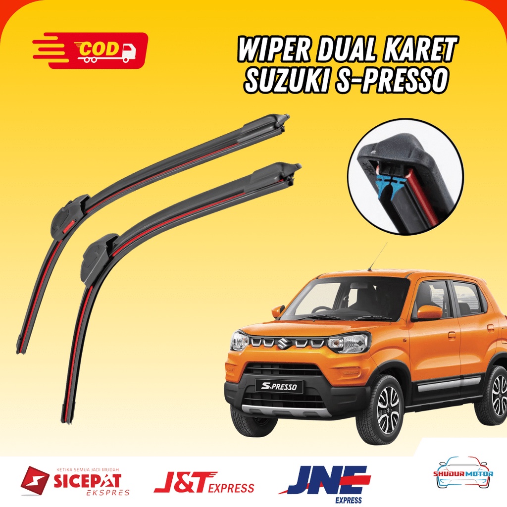 Jual Wiper Dual Blade - Suzuki S-Presso Spresso - Wiper 2 Lapis Karet ...