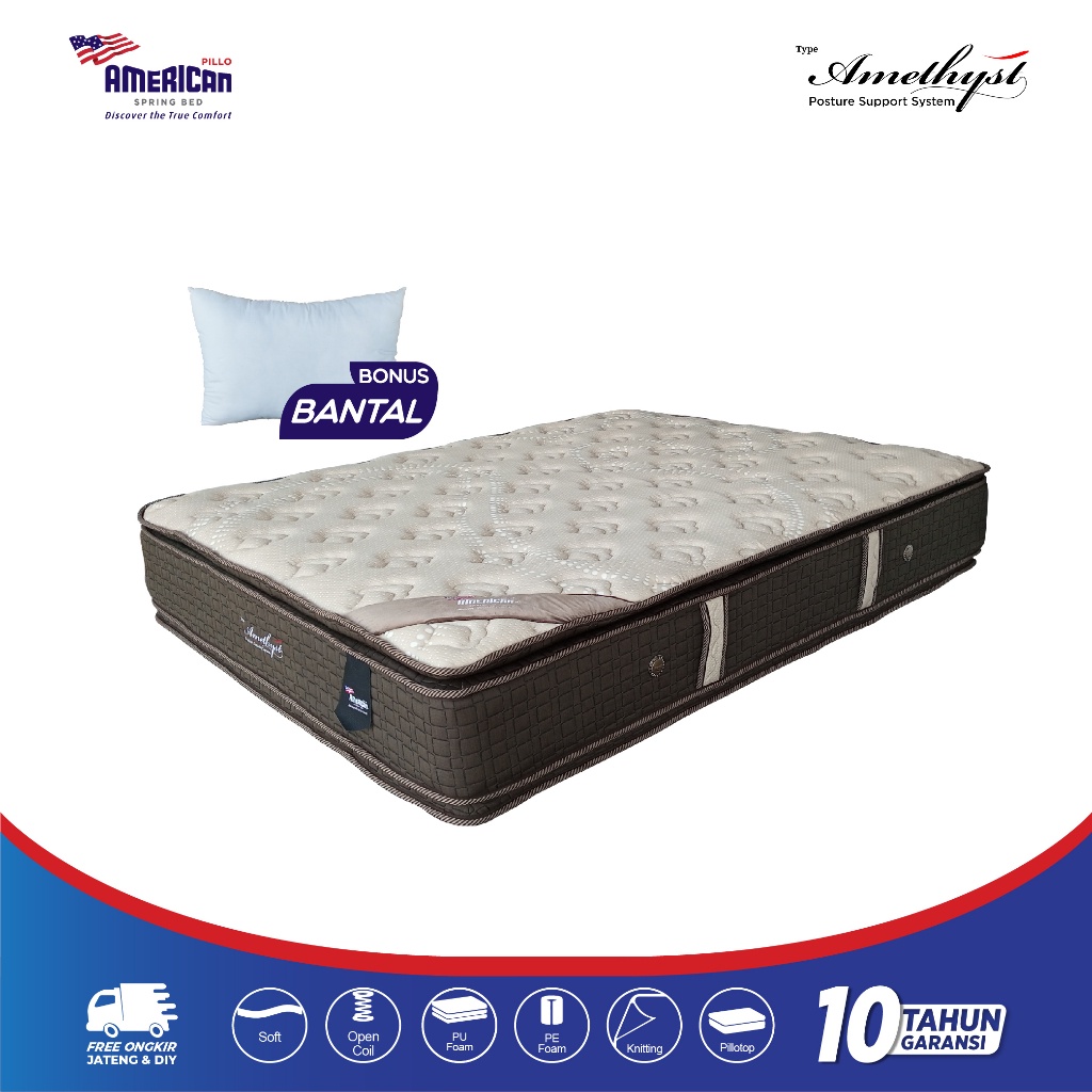 Jual American Pillo - Spring bed Amethyst Double Pillo (Mattress Only ...