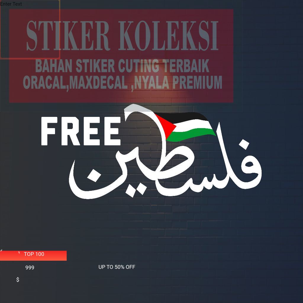 Jual Sticker Cutting FREE PALESTINE Sticker Cutting Mobil Motor ...