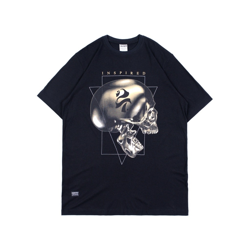Jual KAOS INSPIRED 27 | GLASS SKULL 01 BLACK | Shopee Indonesia