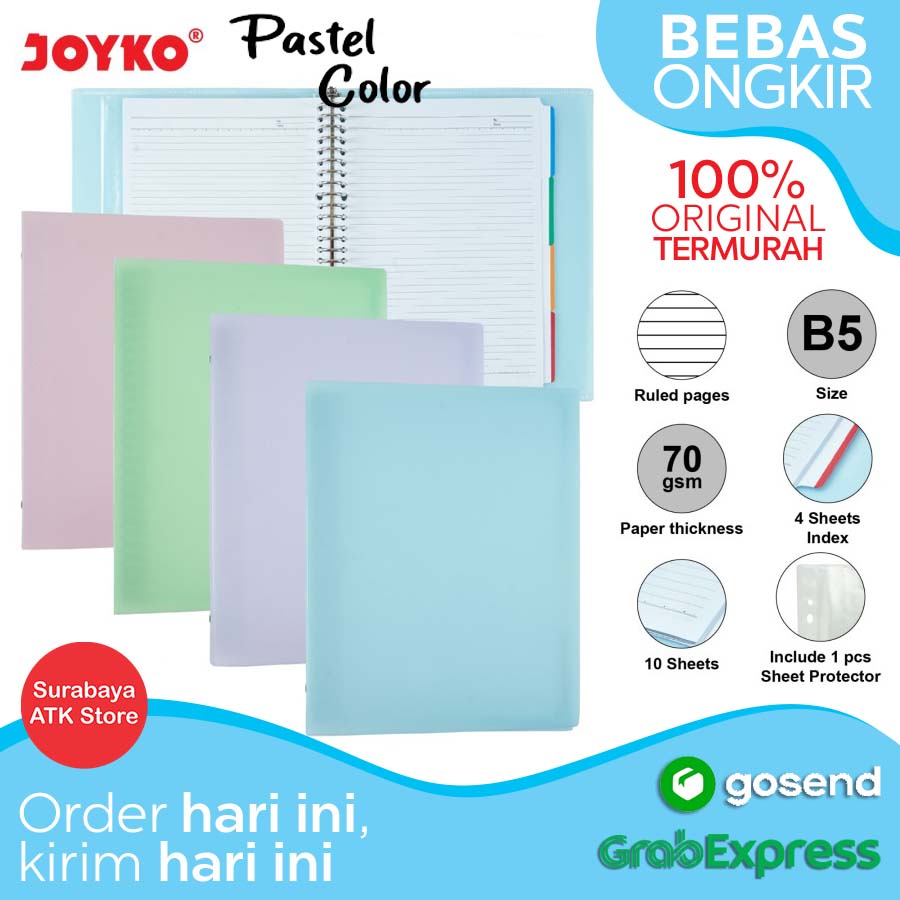 Jual Binder Note Joyko B5 Notebook Buku Catatan Loose Leaf | Shopee ...