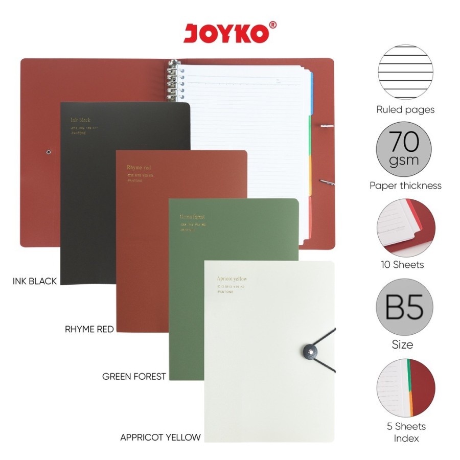 Jual Binder B5 Joyko BN-101 Ukuran B5 Binder Note Binder Aestethic ...