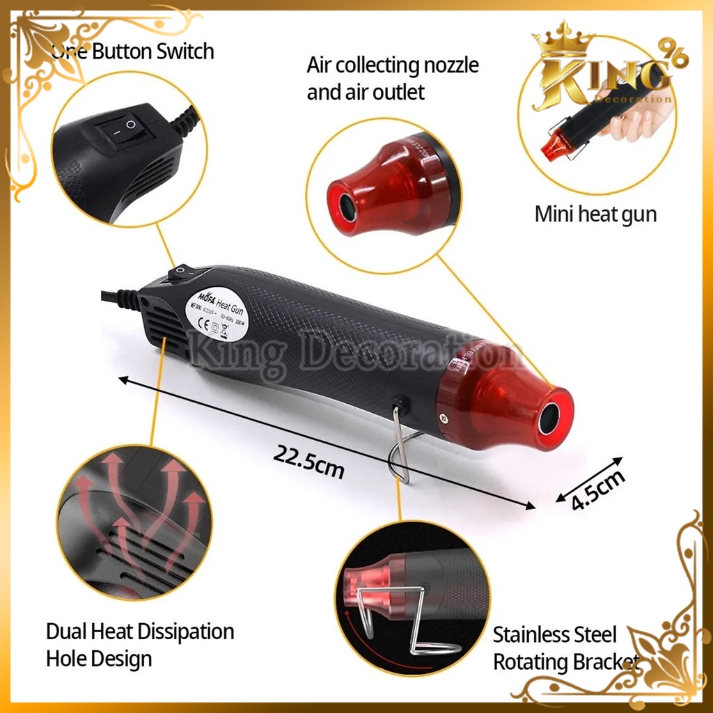 Jual HEAT GUN HOT GUN PEMANAS SERBA GUNA REPAIR FLOWER ELECTRIC BLOWER ...