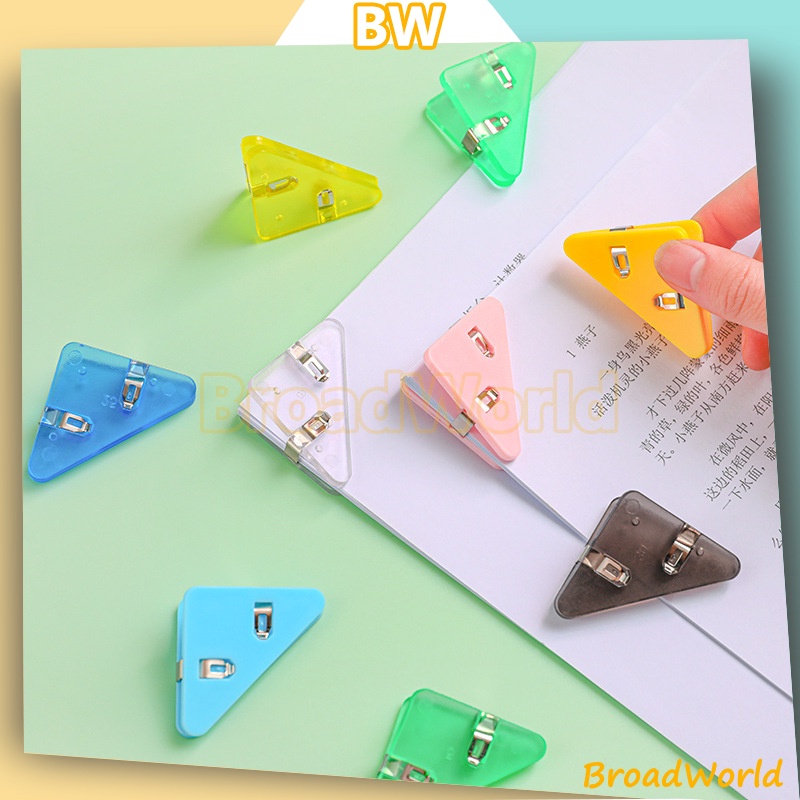 Jual Klip Sudut Kertas Segitiga Warna Warni / Penjepit Sudut Kertas ...