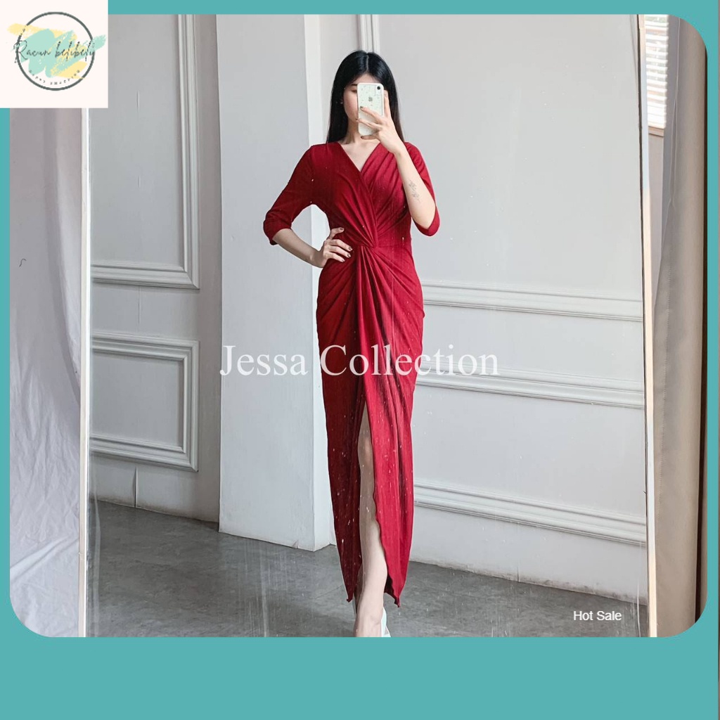 Jual Dress Terkini Wanita / Penelope Dress FG Gaun Pesta Natal Simple ...
