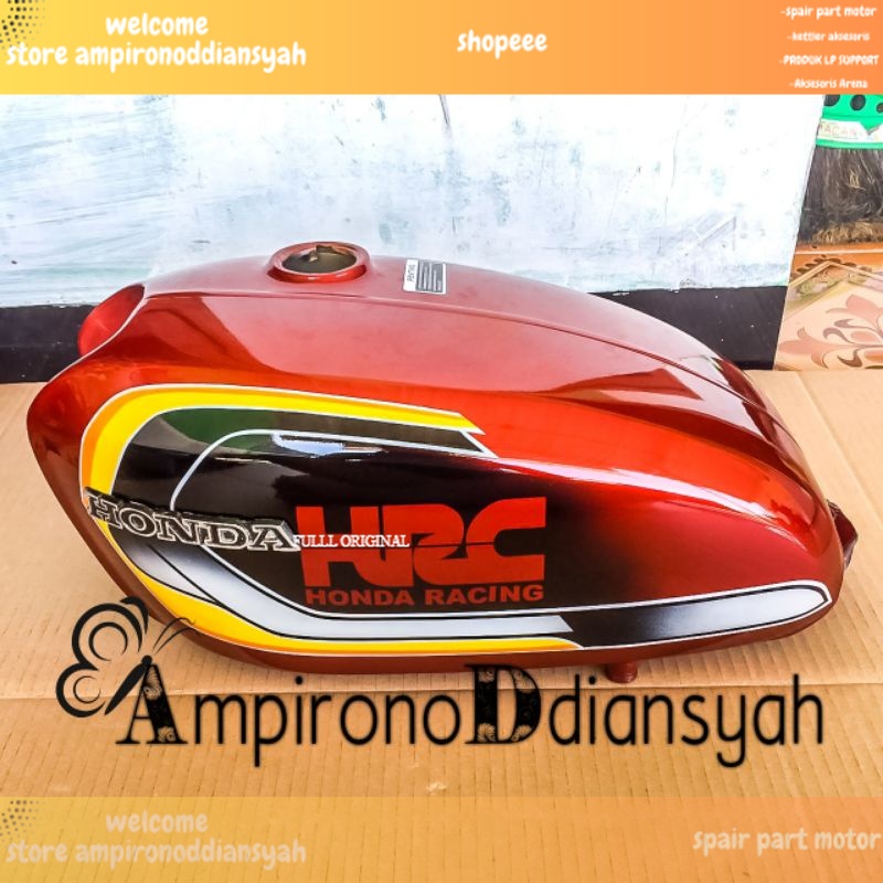 Jual tangki hrc cat glossy tangki press honda cb 100 bahan tebal murah ...
