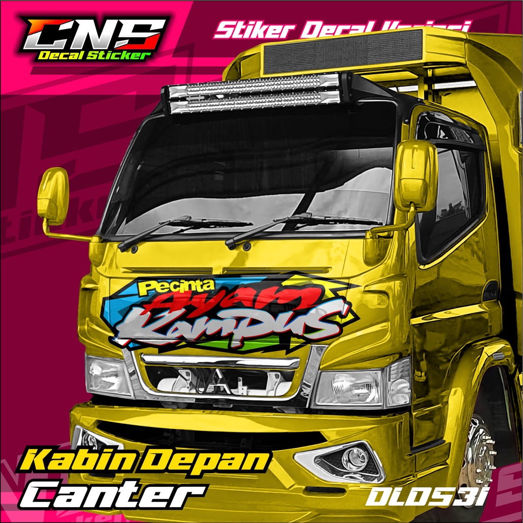 Jual Stiker Kabin Depan All Truk AYAM KAMPUS Bahan Premium Full ...