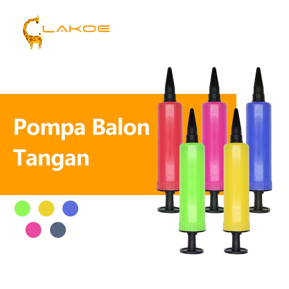 Jual LAKOEOFFICIALMALL Pompa Balon Tangan Mini Manual Warna Warni Pompa ...