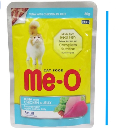 Jual Me-O Pouch 80g, MeO Makanan Kucing Basah, MeO Adult Kitten Wet ...