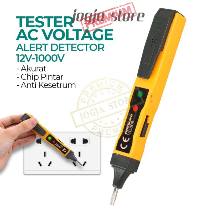 Jual Tespen AC Non Contact Kabel-Arus Listrik 12V-1000V Test Pen VD806 ...