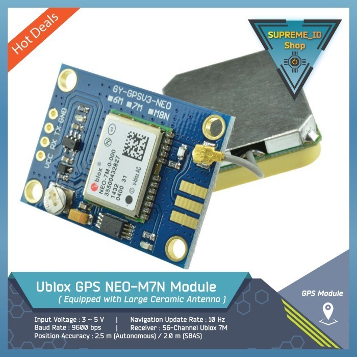 Jual GY-GPSV3 NEO-7M NEO-M7N APM2.5 GPS Sensor v3 U-blox Module ...
