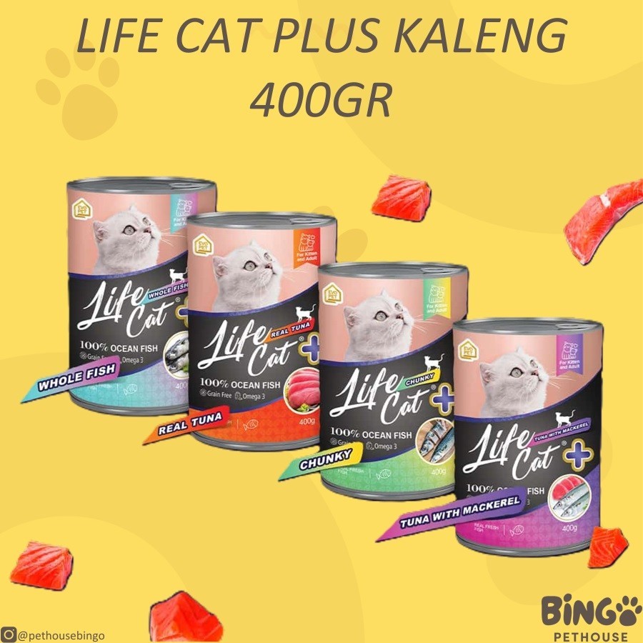 Jual Life Cat Plus Wet Food Makanan Basah Kucing Kaleng 400gr | Shopee ...