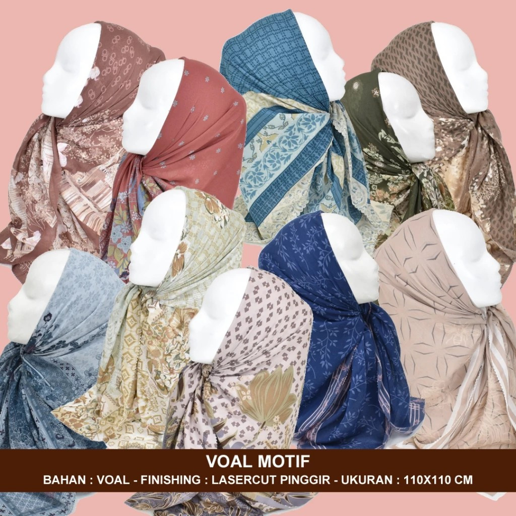 Jual Hijab Paris Voal Premium Hijab Segi Empat Scarf Motif Ekslusif ...