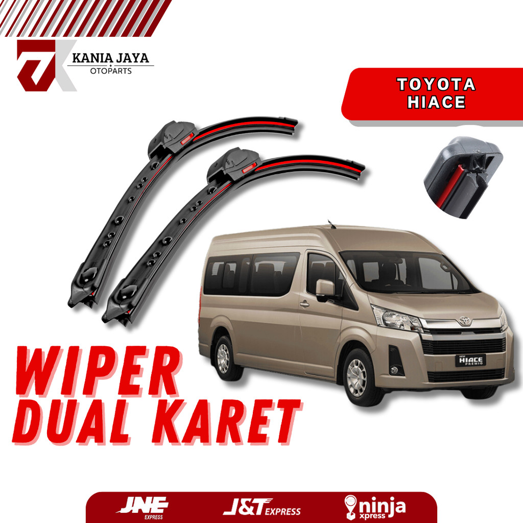 Jual Wiper Dual Blade - Toyota Hiace - Wiper 2 Lapis Karet Frameless ...