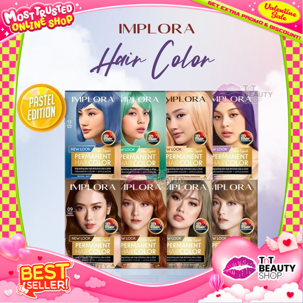 Jual IMPLORA New Permanent Hair Color / Cat Rambut Perwarna Bleaching ...