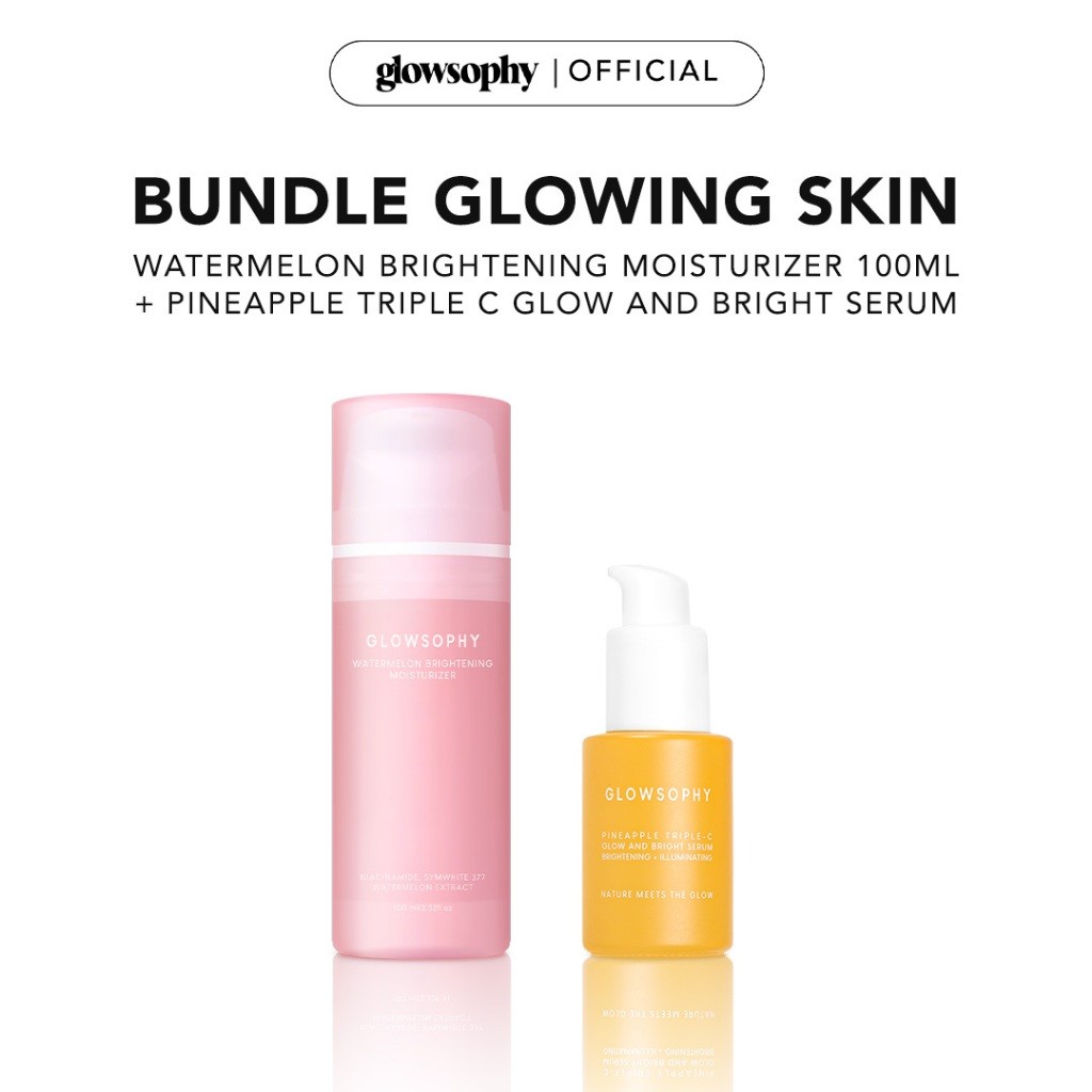 Jual Glowsophy Bundle Glow Skin Watermelon Brightening Moisturizer 100 ...