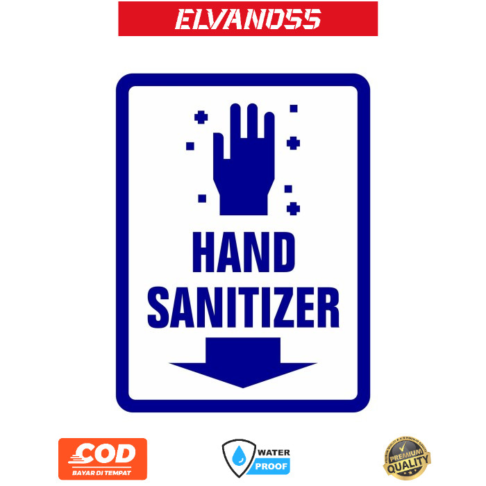 Jual STIKER RAMBU PLANG HAND SANITIZER 15CM X 20CM FREE CUSTOM DESAIN ...