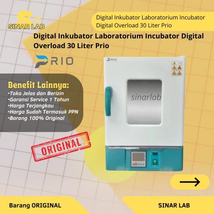 Jual Digital Inkubator Laboratorium Incubator Digital Overload 30 Liter ...