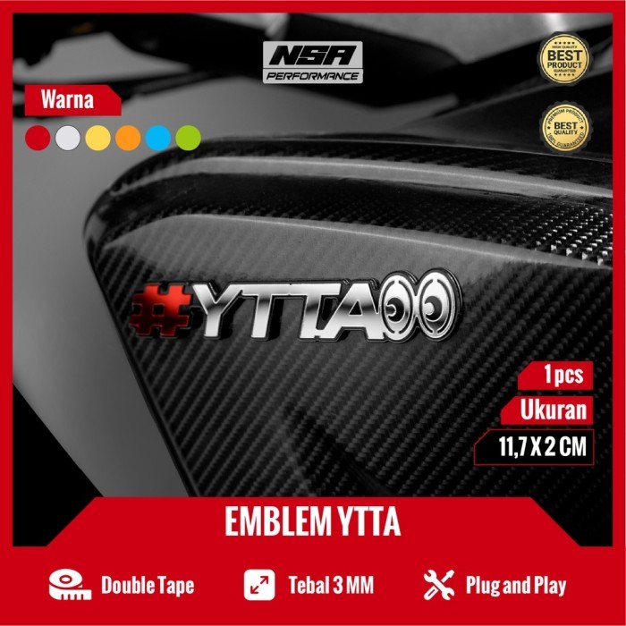 Jual NSA EMBLEM MOTOR 3D TIMBUL STIKER KATA KATA AKSESORIS MOTOR YTTA ...