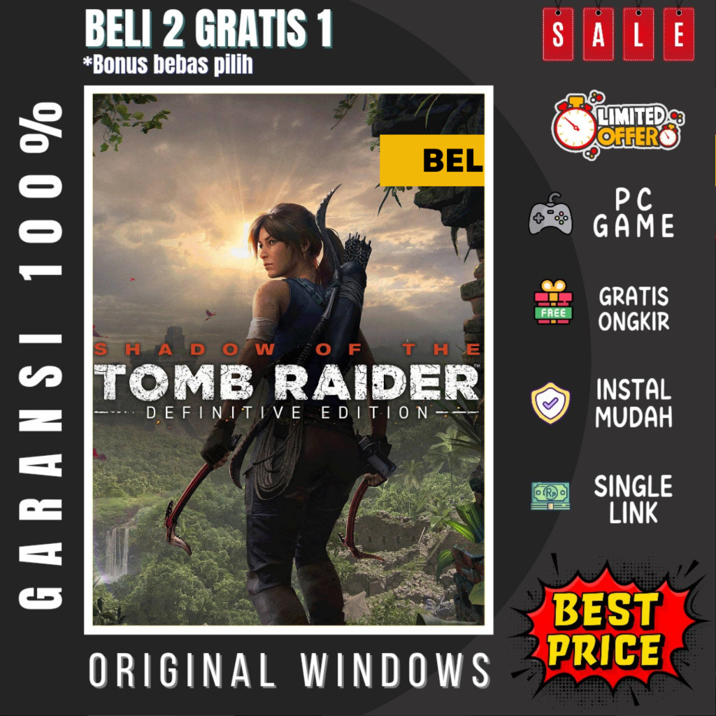 Jual SHADOW OF THE TOMB RAIDER DEFINITIVE EDITION - GAME PC - GAME ...