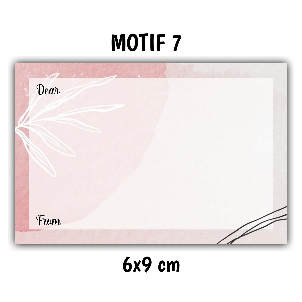 Jual Cetak [1 PACK = 100 PCS] Kartu Ucapan Kosong 6x9 cm Greeting Card ...