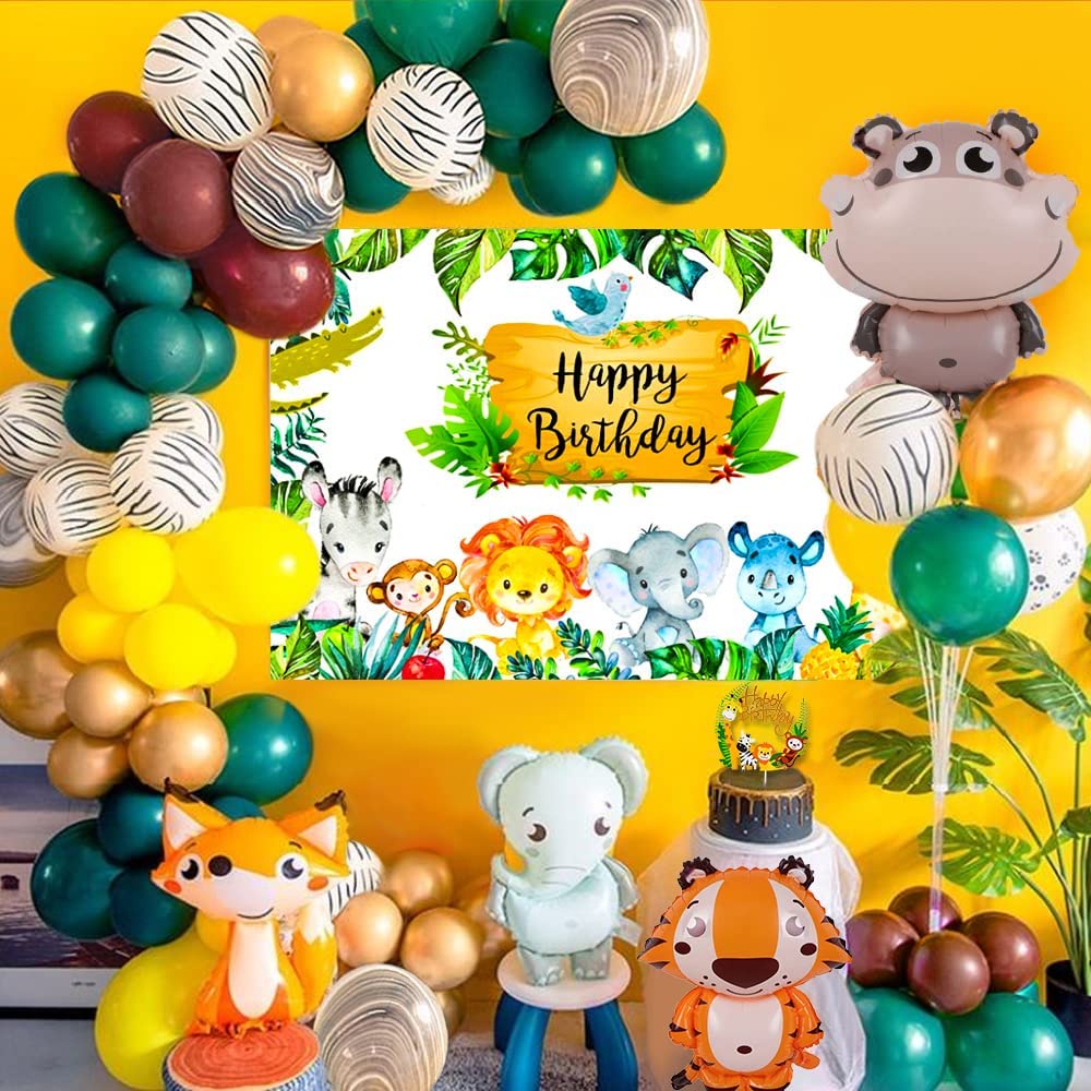 Jual Set Balon Dekorasi Pesta Ulang Tahun Tema Safari Hutan Poster ...