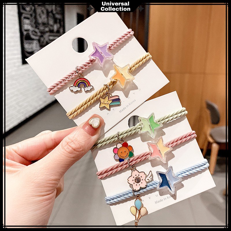 Jual IKATAN RAMBUT KOREA ICON SHINNING STAR IMPORT / IKAT RAMBUT KARET ...