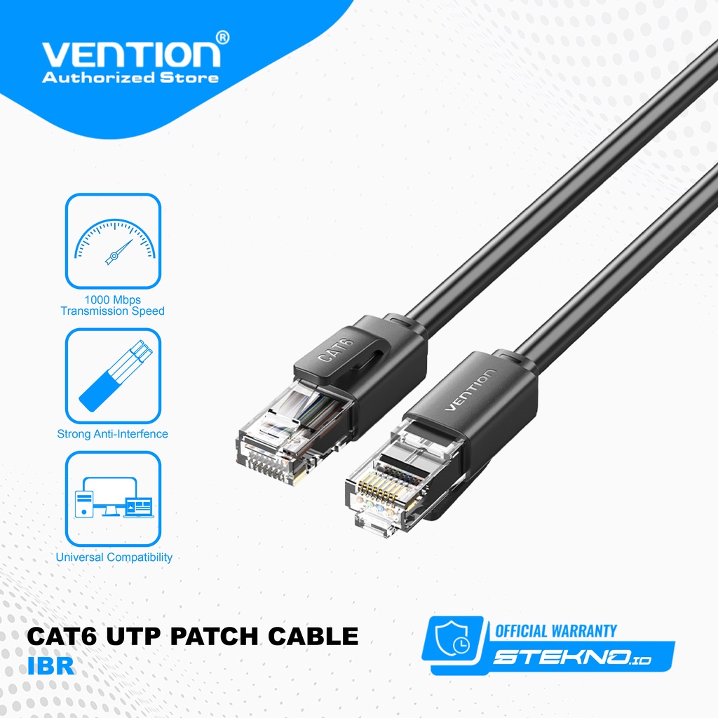 Jual Vention Kabel LAN Cat.6 Cat6 UTP RJ45 Gigabit Ethernet 0.5m 1m 2m 3m 5m 10m | Shopee Indonesia
