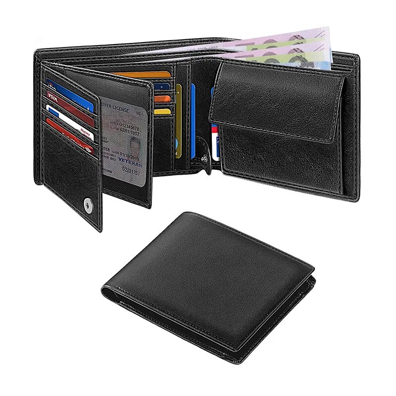Jual Dompet untuk pria multifungsi memblokir RFID dompet ramping dengan ...