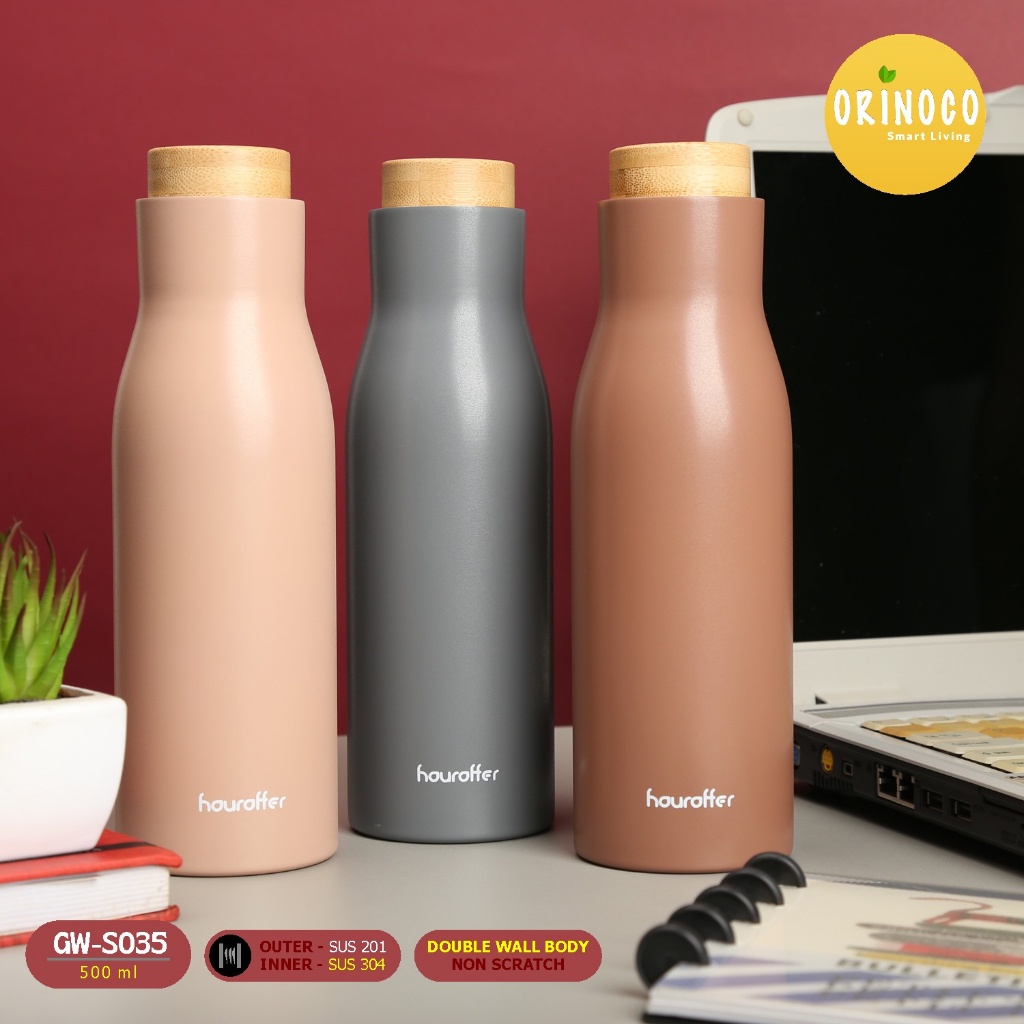 Jual Orinoco Botol Tumbler GW-S035 Stainless Steel Bottle Double Wall Hot & Cold 500ML With ...