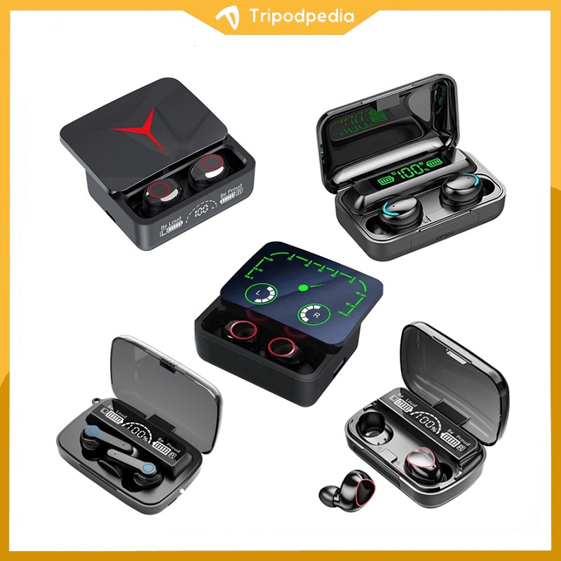 Jual TRIPODPEDIA HEADSET BLUETOOTH TWS WIRELESS STEREO GAMING M10/F9-5 ...