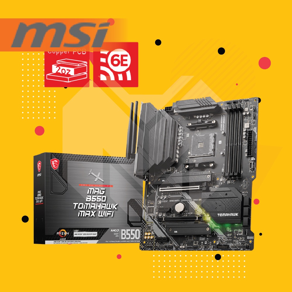 Jual MSI B550 TOMAHAWK MAX WIFI AMD AM4 B550 DDR4 Motherboard | Shopee ...