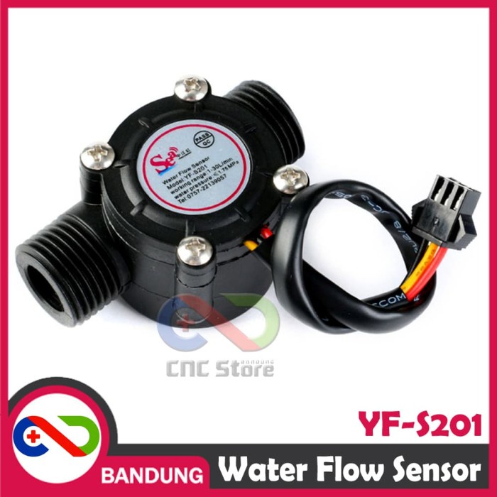 Jual YF-S201 WATER FLOW SENSOR ALIRAN AIR HALL 1/2 1-30L/MIN 2.0MPA ...