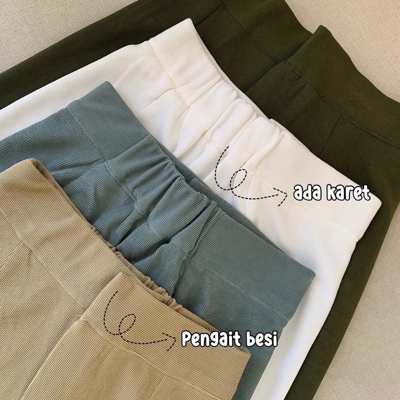 Jual Korea Style Celana Panjang Loose High Waist Wanita Loose Straight ...