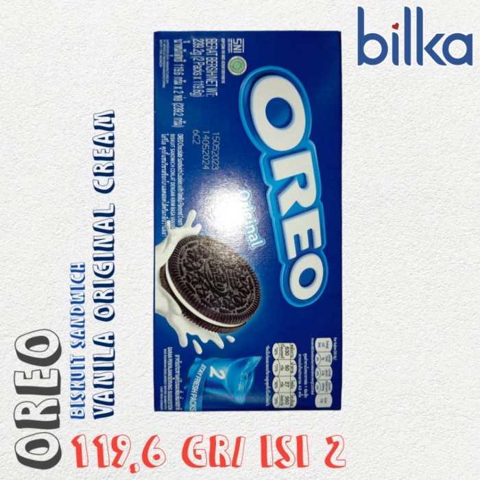 Jual OREO Vanila Original Cream 119,6gr/ Isi 2 | Shopee Indonesia