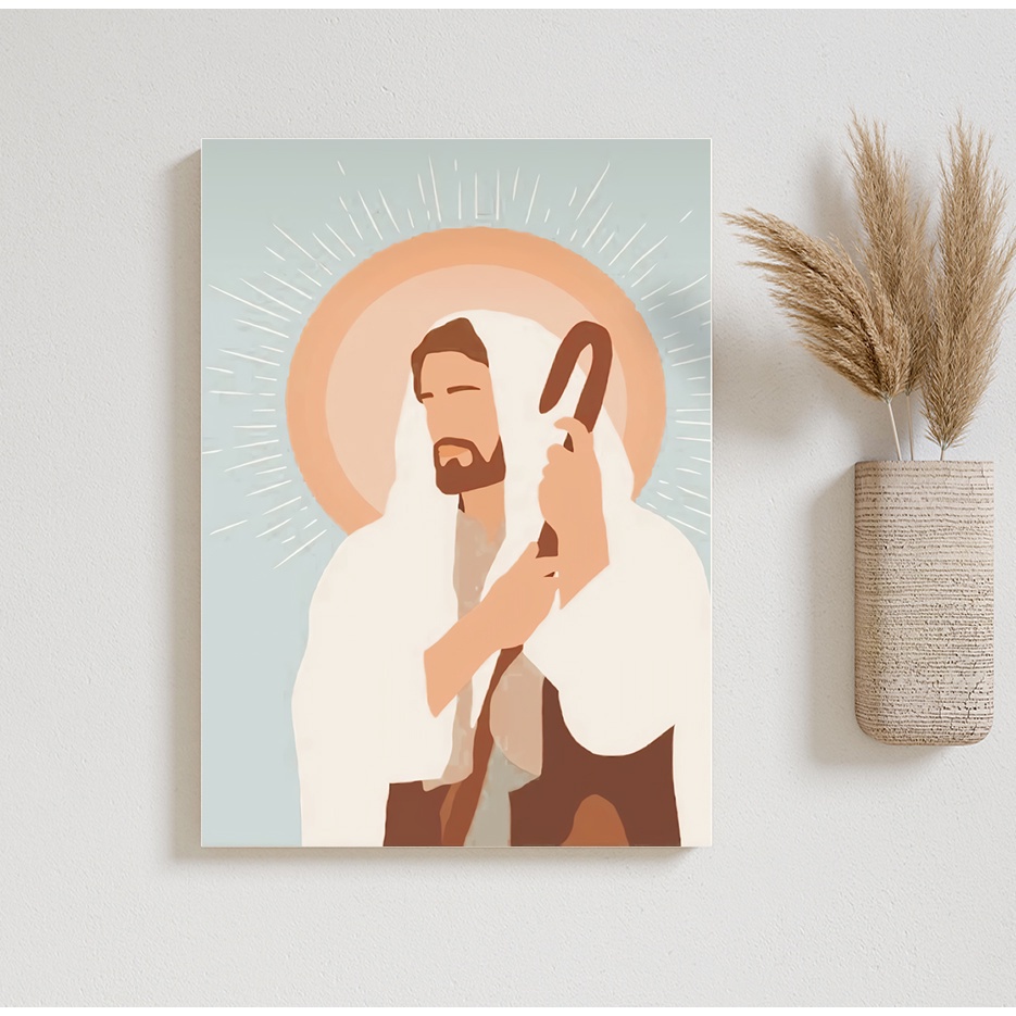 Jual poster kayu yesus aesthetic walldecor rohani kristen / katolik ...