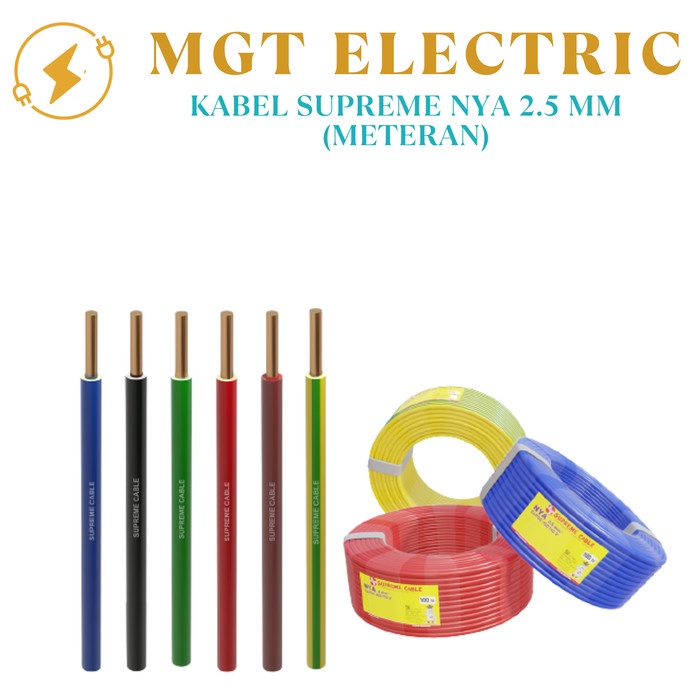 Jual Kabel Supreme NYAF 2.5 mm Eceran / Supreme NYAF 2,5 mm Eceran | Shopee Indonesia