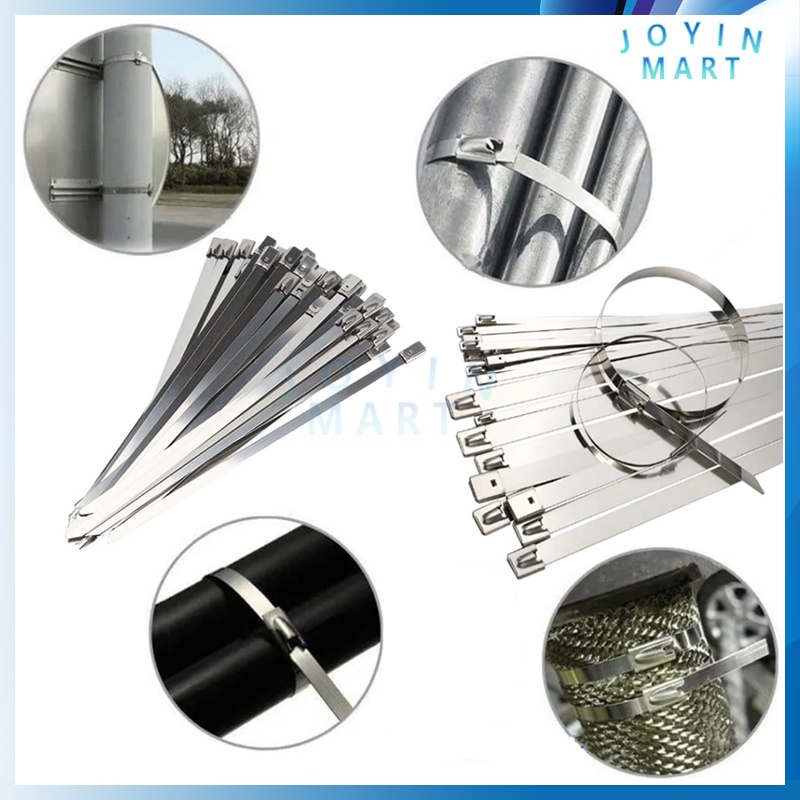 Jual 50Pcs Stainless Cable Ties 4,6mm x 100mm 200mm 300mm 400mm 500mm ...