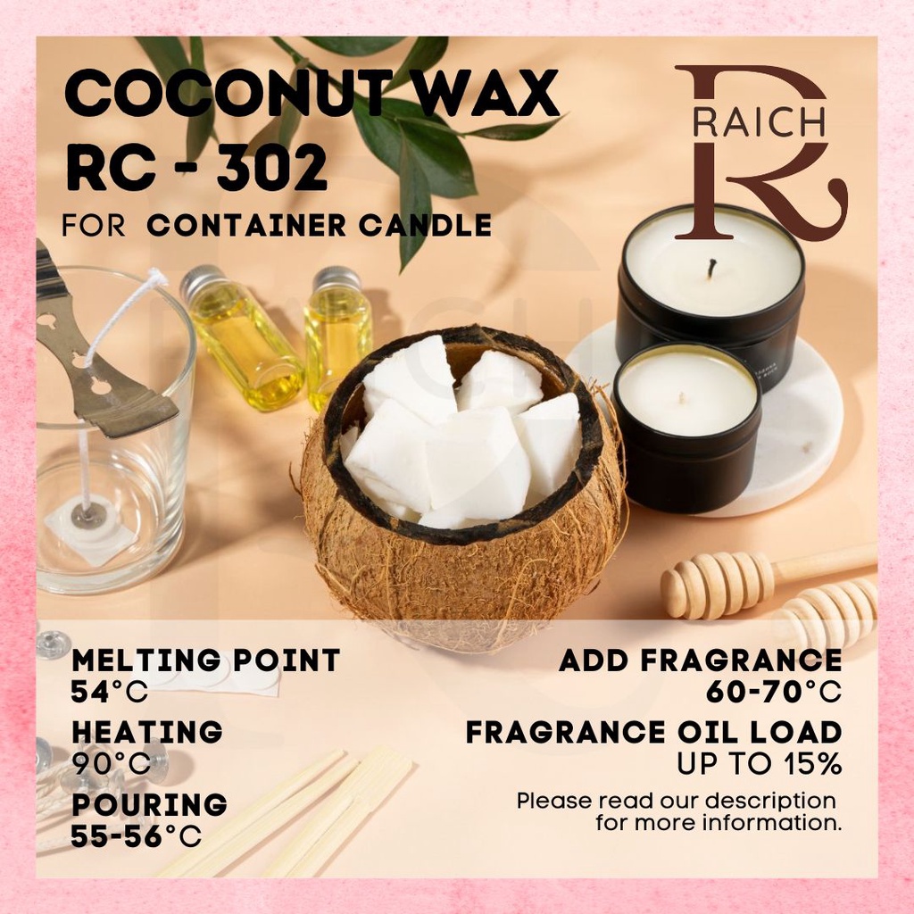 Jual 1kg COCONUT HYBRID WAX CONTAINER Natural Wax Lilin Eco | Shopee ...