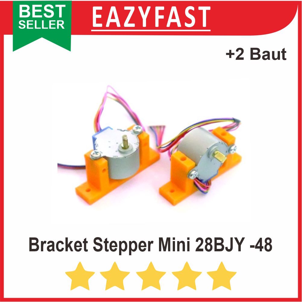 Jual Bracket Motor Micro Stepper Mini 5V 28BJY-48 Horizontal Vertikal | Shopee Indonesia