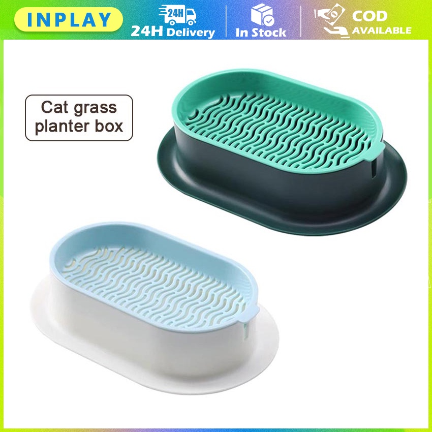 Jual Rumput Kucing Pot Plastik / Kotak Rumput Kucing Untuk Menanam ...