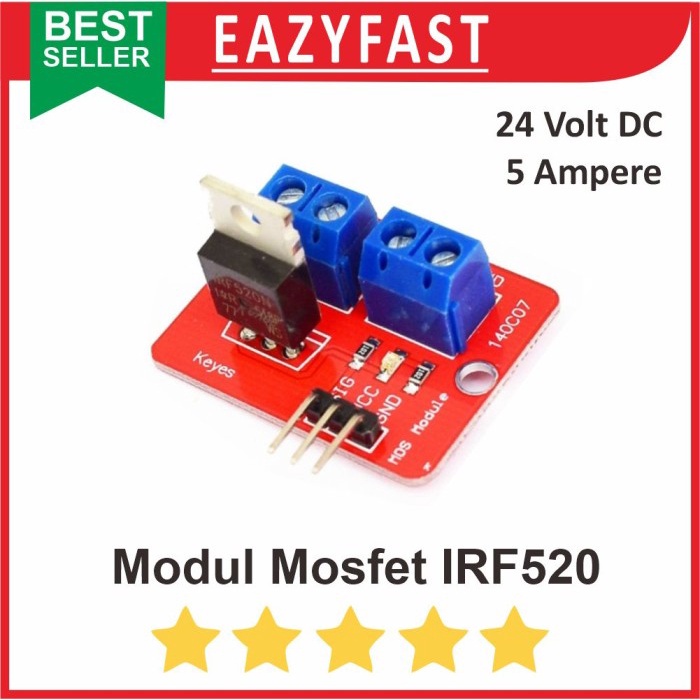 Jual Modul Mosfet IRF520 24V 5A Switch Trigger Driver PWM Relay Module | Shopee Indonesia