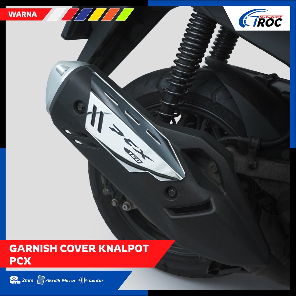 Jual COVER GARNISH KNALPOT PCX 160 AKSESORIS PCX 160 TUTUP KNALPOT YAMAHA PCX NEW MUFFLER HONDA ...